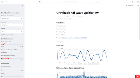 streamlit example app